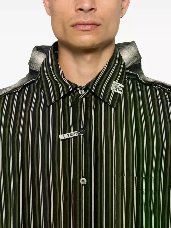 Mihara Yasuhiro Long-sleeve Striped Shirt