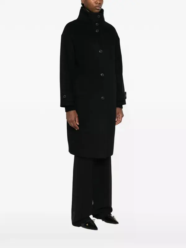 Herno Button-up Funnel-neck Coat