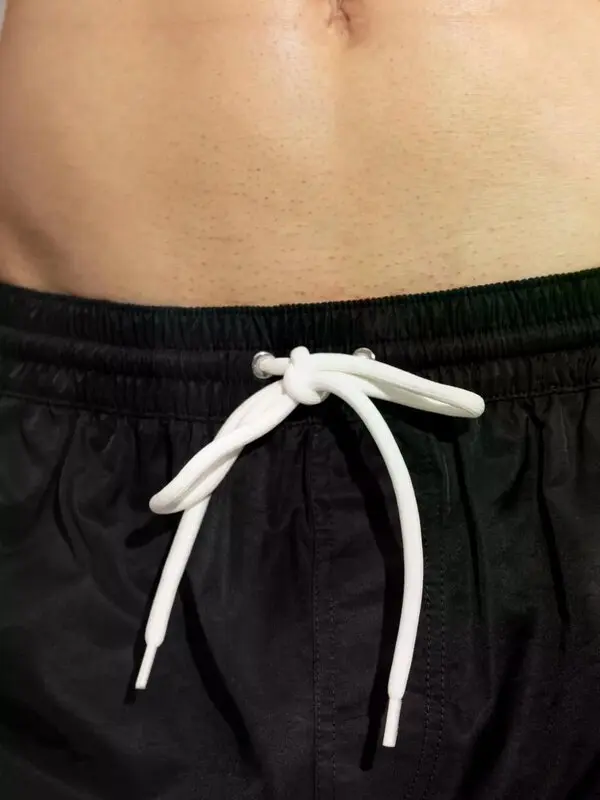 Balmain Logo-patch Side-stripe Swim Shorts