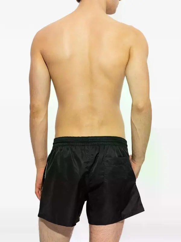 Balmain Logo-patch Side-stripe Swim Shorts