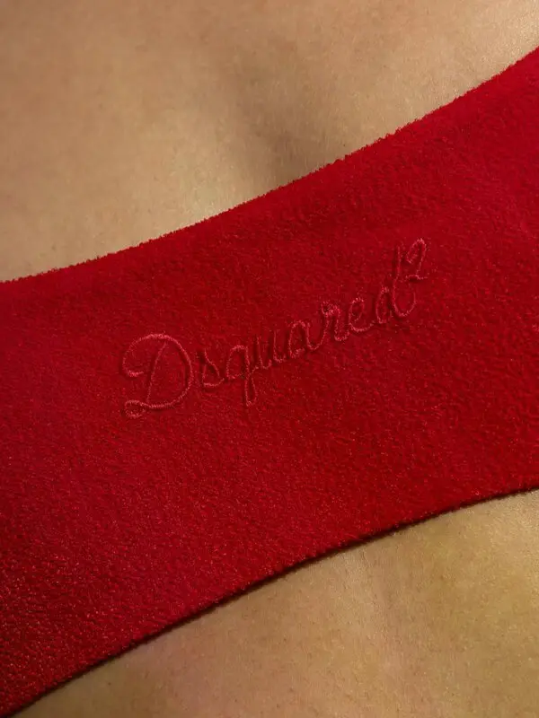 Dsquared2 Logo-embroidered Scoop-neck Bikini Top