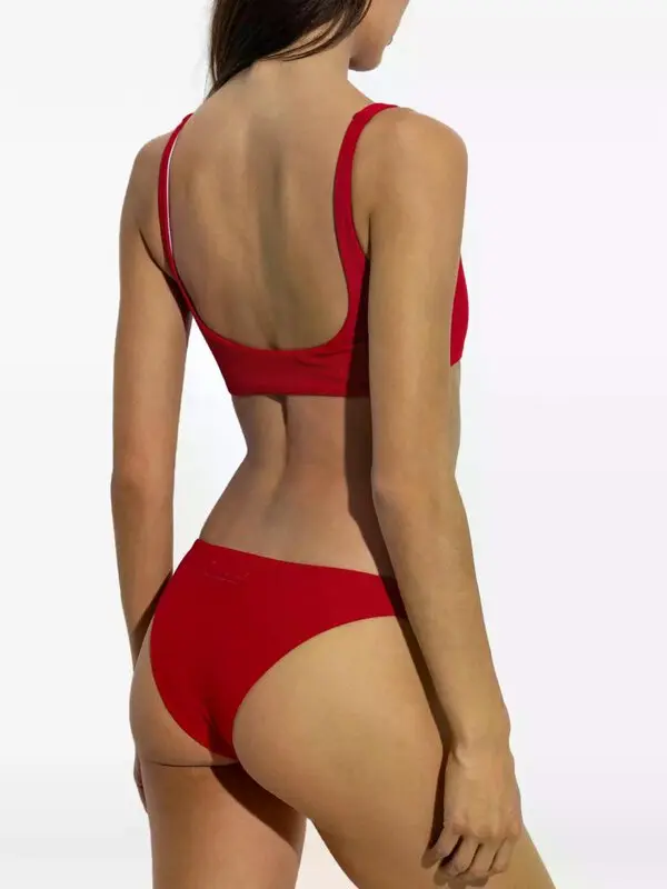 Dsquared2 Logo-embroidered Scoop-neck Bikini Top