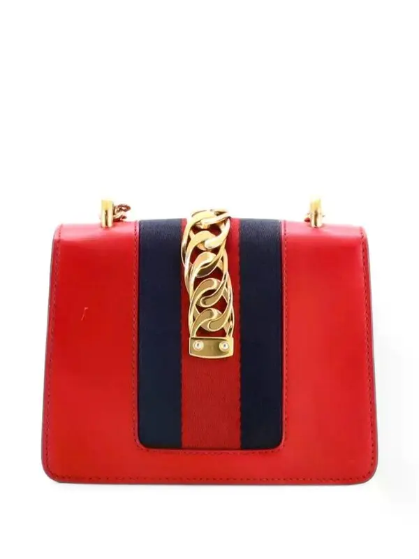 Gucci Sylvie Chain Shoulder Bag Leather Mini Crossbody Bag