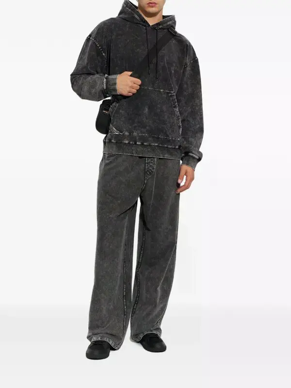 DIESEL® Treated Denim-effect Hoodie