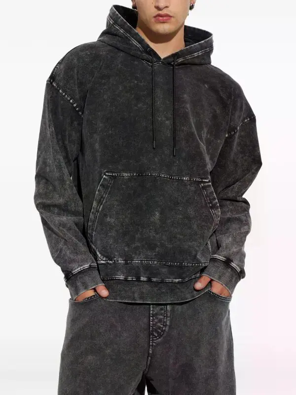 DIESEL® Treated Denim-effect Hoodie