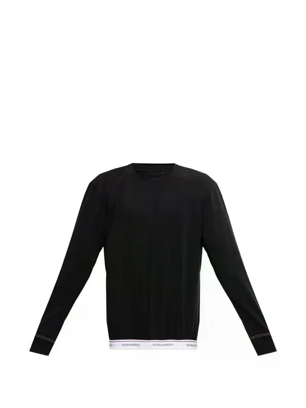 Dsquared2 Logo-waistband Long-sleeve T-shirt - Black