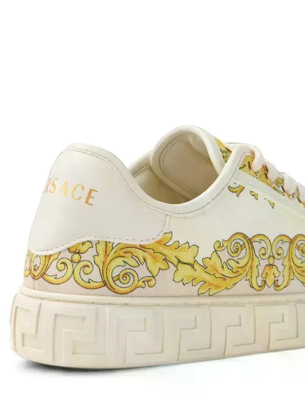 Versace Greca Printed Silk-twill Trainers