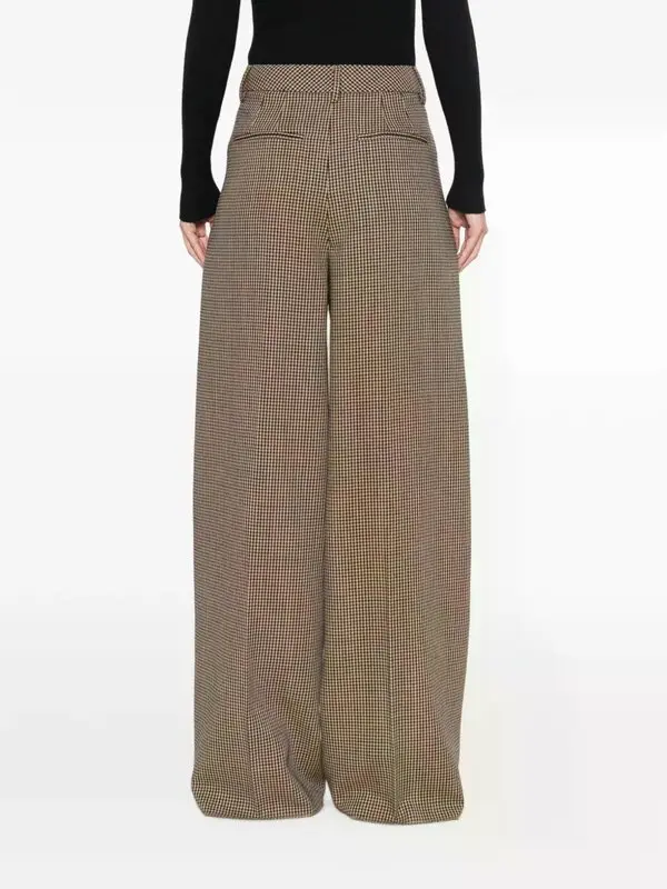 Seafarer Houndstooth-pattern Wide-leg Trousers