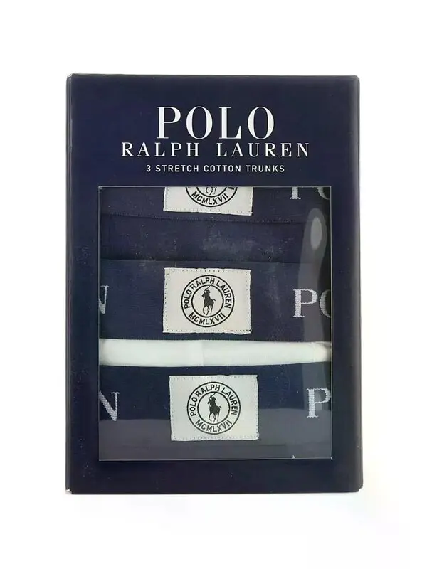 Polo Ralph Lauren Logo-waistband Stretch-cotton Boxers - Blue