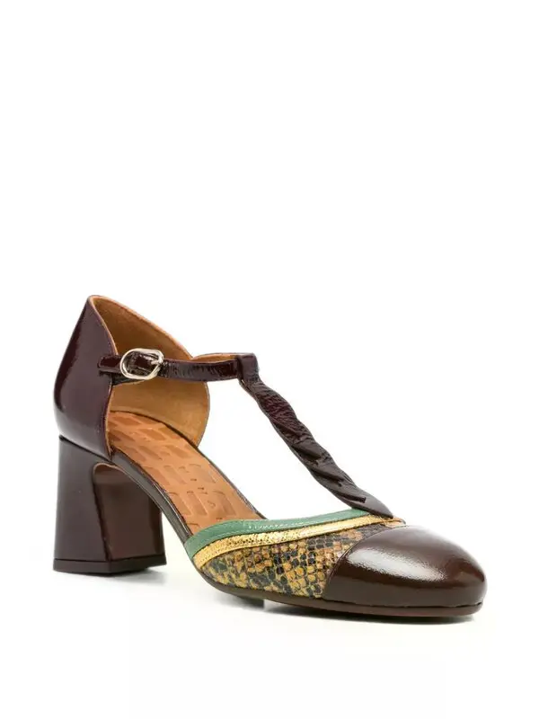 Chie Mihara Snake-effect Patent-leather Pumps