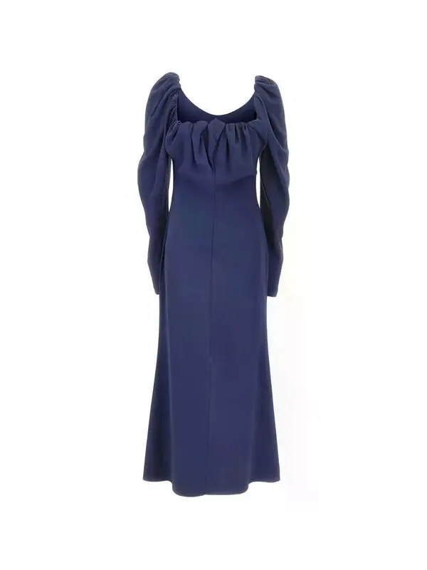VIVIENNE WESTWOOD Gathered-neckline A-line Maxi Dress - Blue
