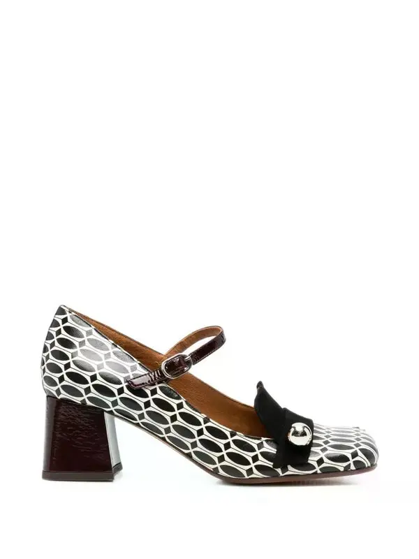 Chie Mihara Sweka Geometric-print Buckle-fastening Pumps