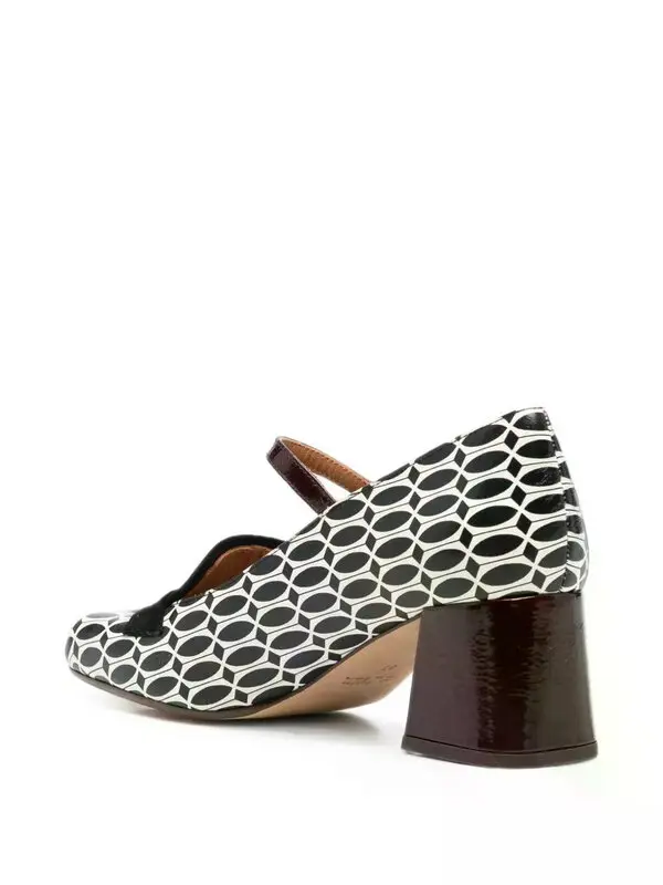 Chie Mihara Sweka Geometric-print Buckle-fastening Pumps