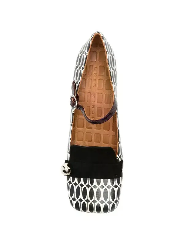Chie Mihara Sweka Geometric-print Buckle-fastening Pumps