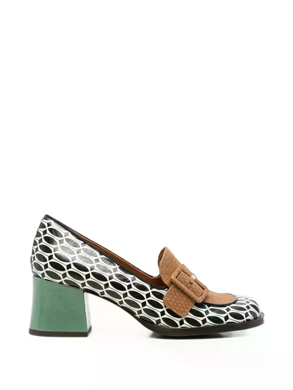 Chie Mihara Teisin Geometric-print Buckle-detail Pumps