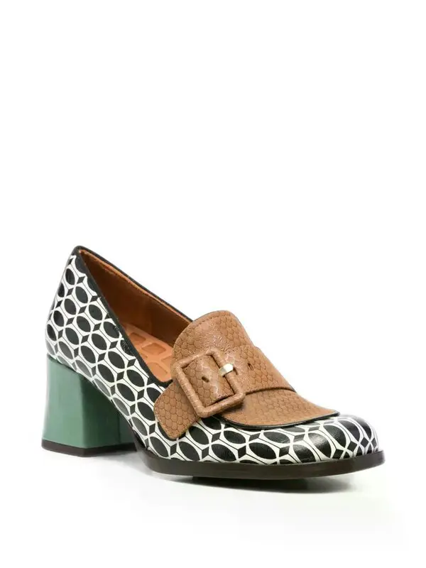 Chie Mihara Teisin Geometric-print Buckle-detail Pumps