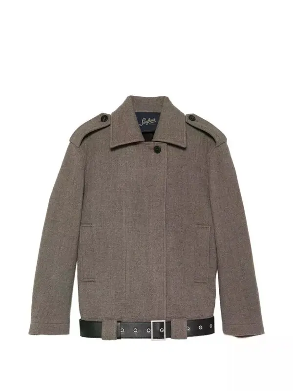 Seafarer Belted Epaulette Jacket - Brown