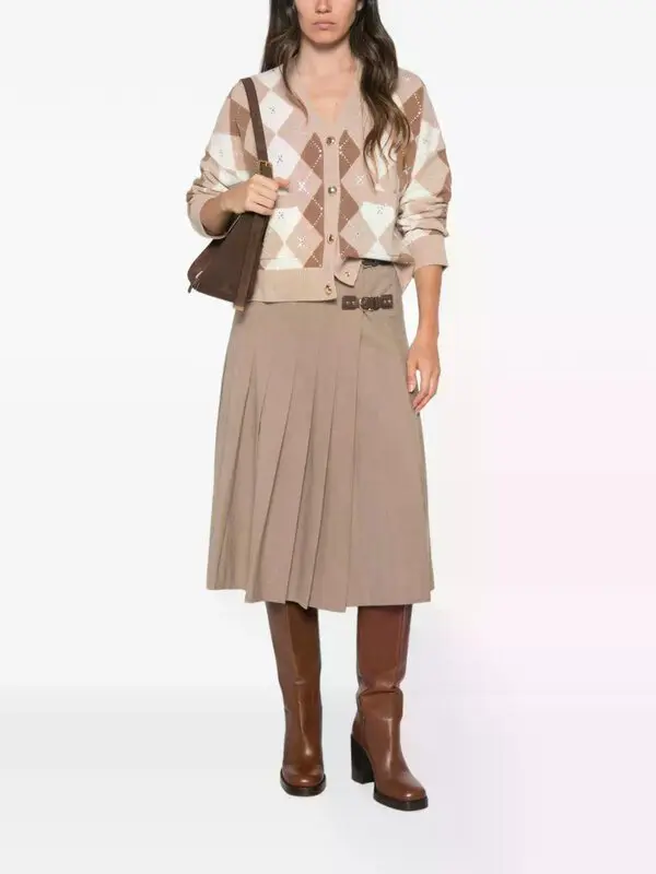 Maje Argyle-pattern Crystal-embellished Cardigan