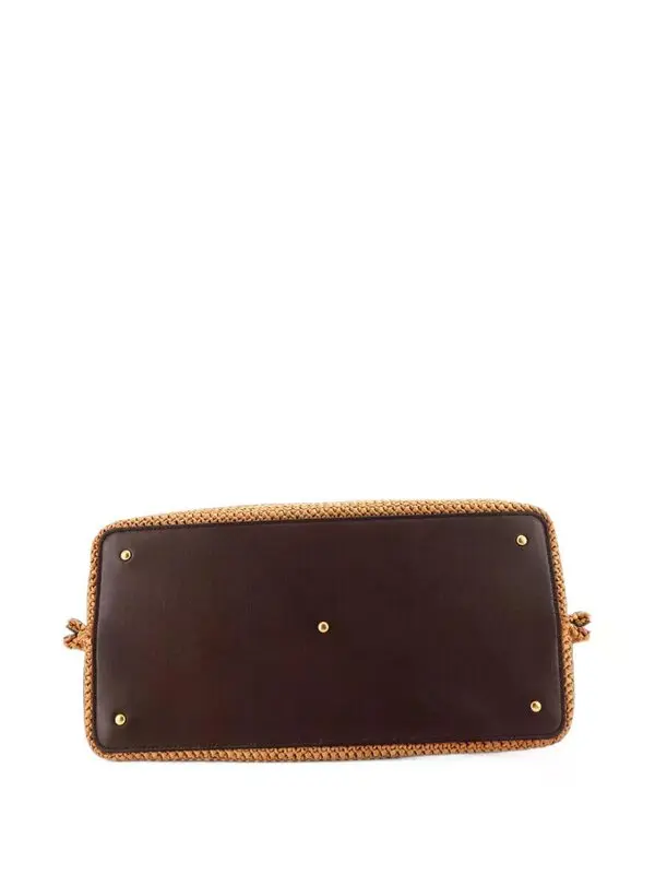 Valentino Garavani Rockstud Summer Raffia Medium Tote Bag