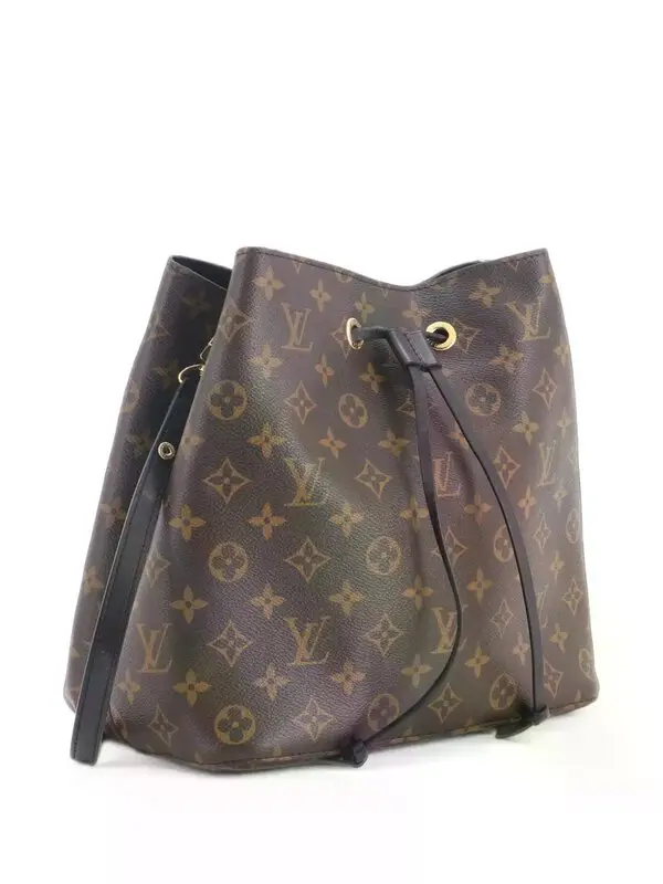 LOUIS VUITTON Neonoe Handbag Monogram Canvas With Leather Mm Bucket Bag - Brown
