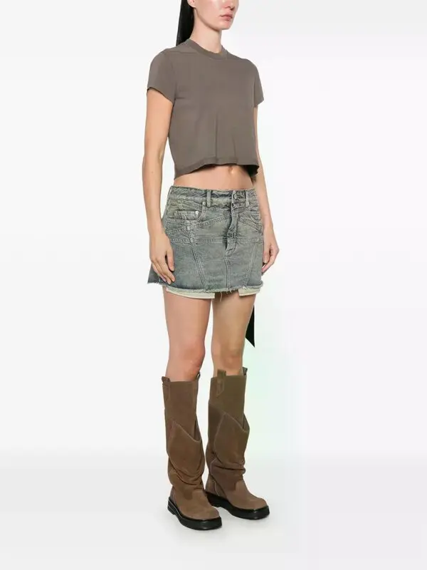 Rick Owens Cropped Raw-cut T-shirt