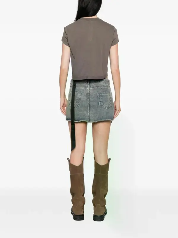 Rick Owens Cropped Raw-cut T-shirt