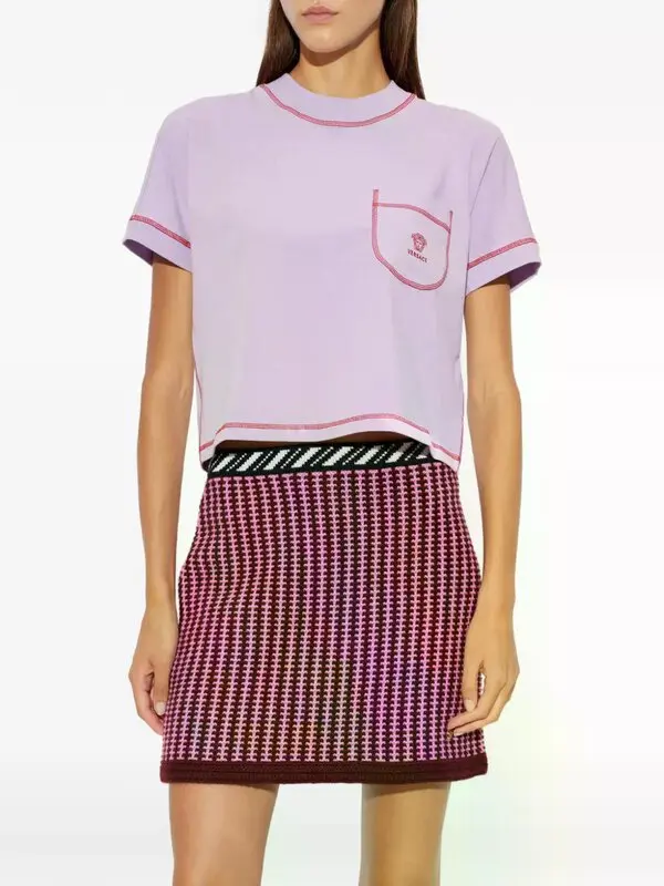 Versace Logo-embroidered T-shirt