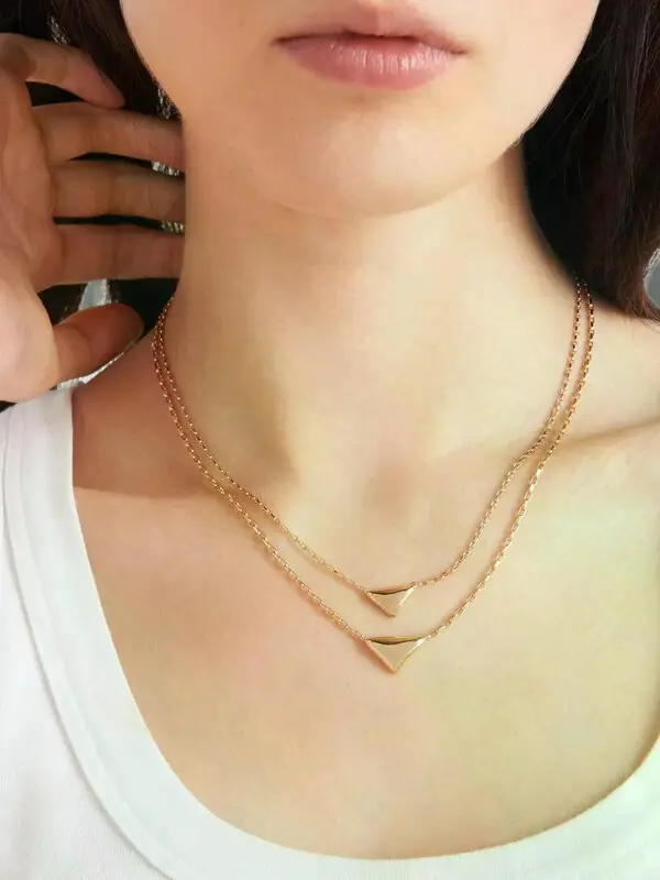 Prada Eternal Nano Triangle Pendant Necklace