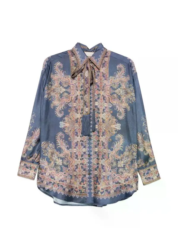 Zimmermann Paisley-print Pussy-bow Shirt