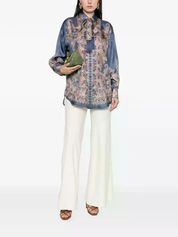 Zimmermann Paisley-print Pussy-bow Shirt