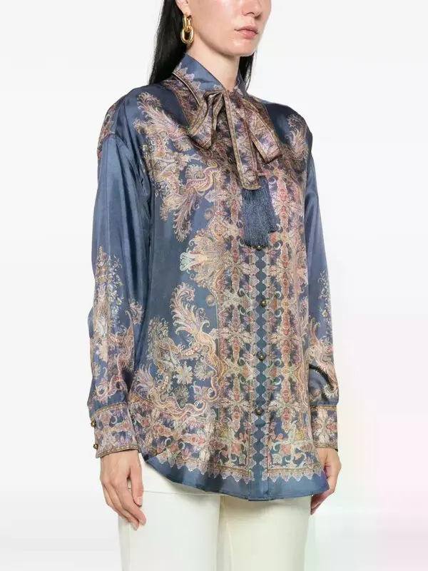 Zimmermann Paisley-print Pussy-bow Shirt