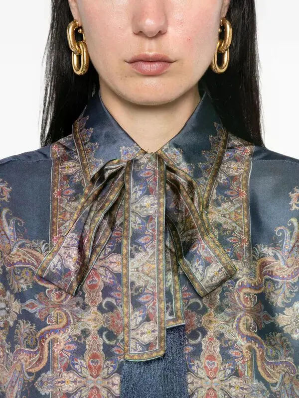 Zimmermann Paisley-print Pussy-bow Shirt