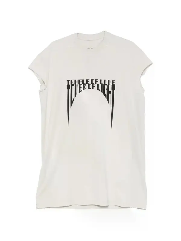 Rick Owens Graphic-print Sleeveless T-shirt - Neutrals