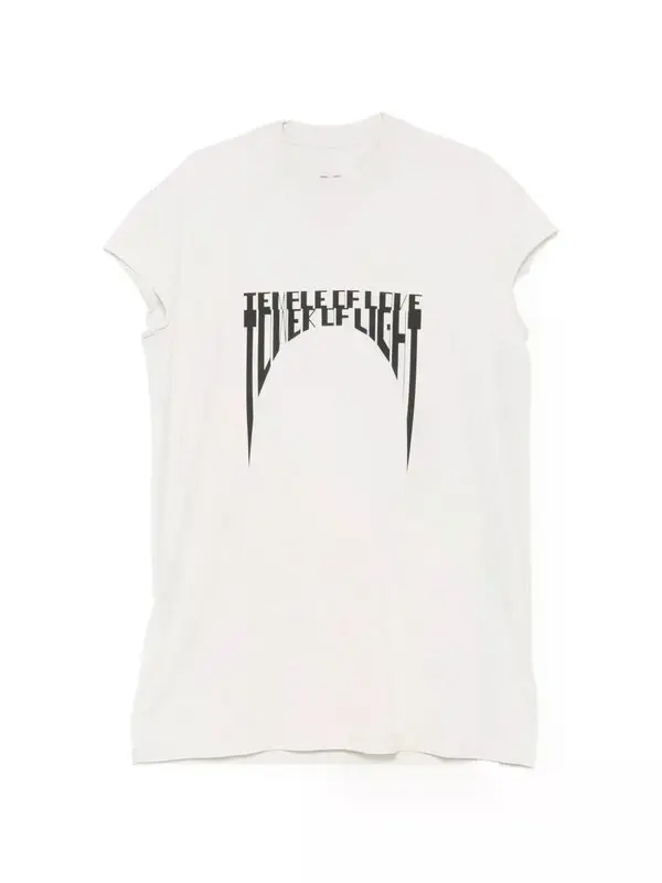 Rick Owens Graphic-print Sleeveless T-shirt - Neutrals