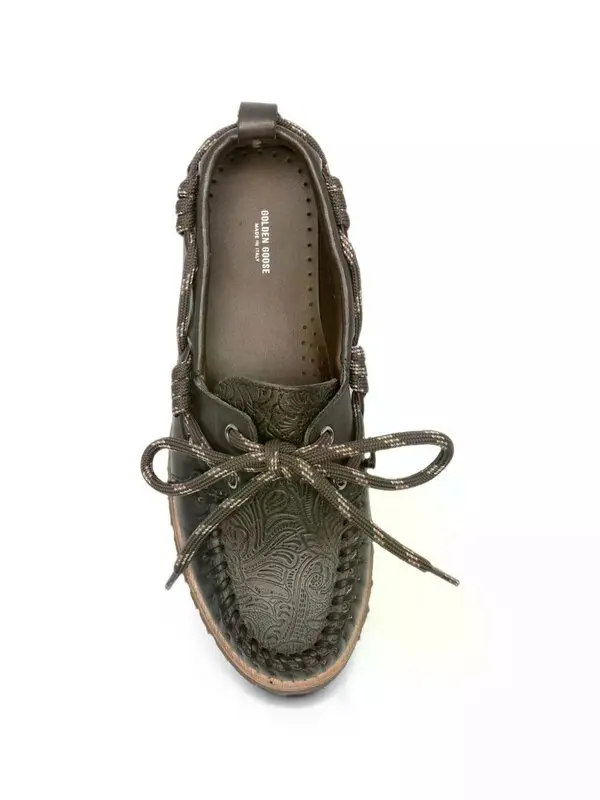 GOLDEN GOOSE Cruise Floral-embossed Loafers