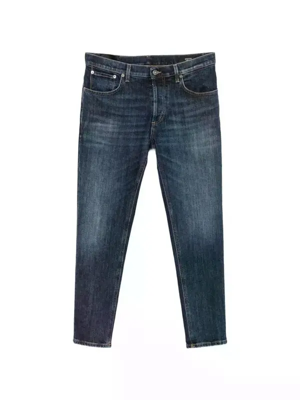 DONDUP Faded Whiskered Denim Jeans - Blue