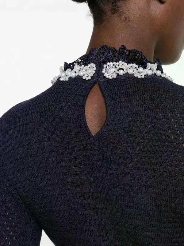 SELF-PORTRAIT Bead-embellished Mini Dress