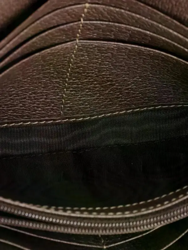 Gucci Ophidia Chain Wallet Gg Coated Canvas Crossbody Bag - Brown