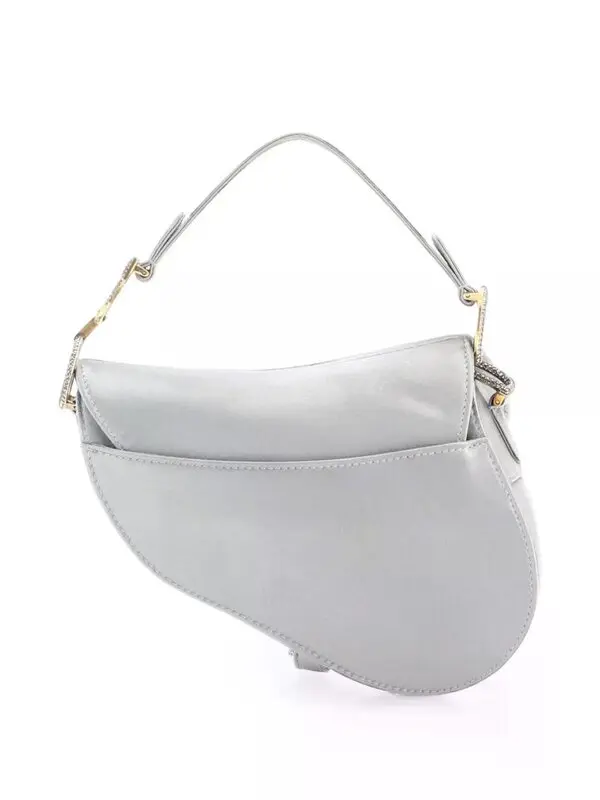 Dior Saddle Handbag Satin With Crystals Mini Shoulder Bag