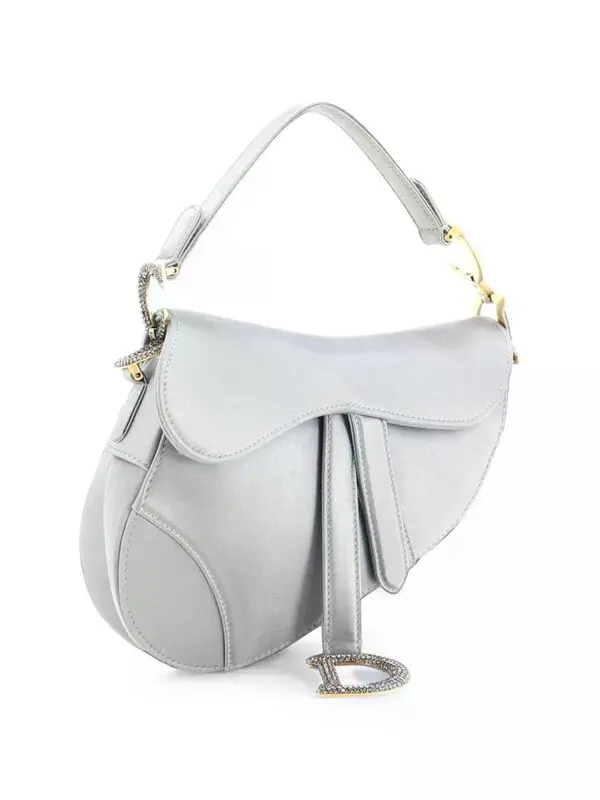 Dior Saddle Handbag Satin With Crystals Mini Shoulder Bag