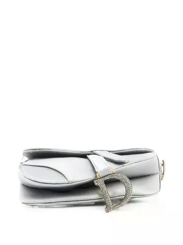 Dior Saddle Handbag Satin With Crystals Mini Shoulder Bag