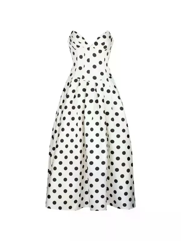 ATOIR Pepper Midi Polka-dot Dress - White