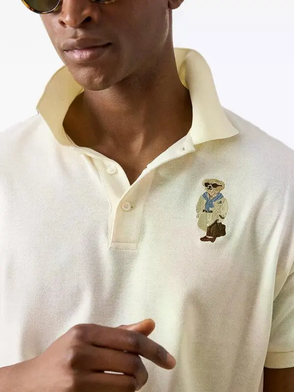 Ralph Lauren Purple Label Bear Embroidered Polo Shirt