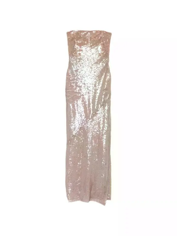 Galvan Sequin-embellished Bandeau Maxi Dress