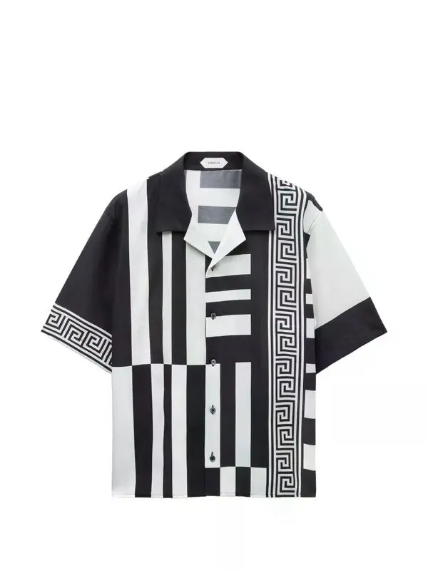 Versace Printed Cotton-silk Shirt
