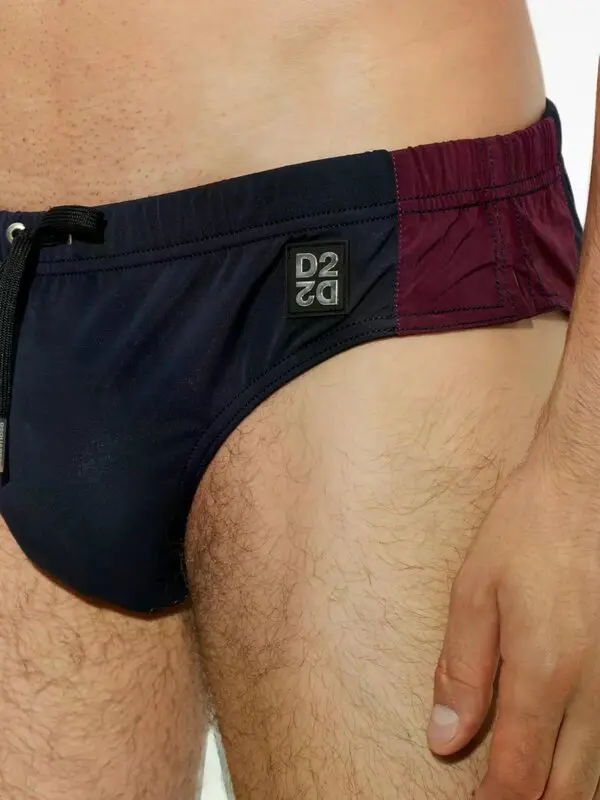 Dsquared2 Logo-patch Drawstring Swim Briefs