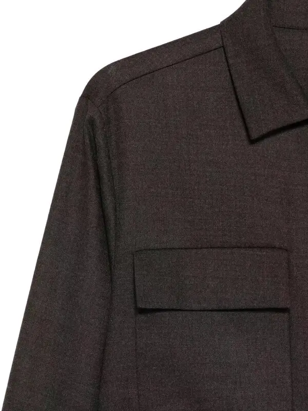 NINE:INTHE:MORNING Freud Flap-pocket Shirt Jacket - Brown
