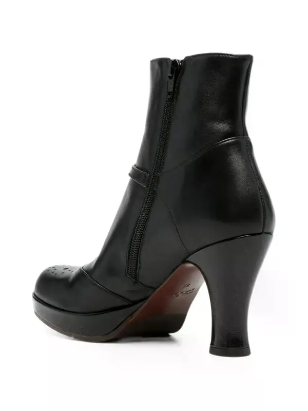 Chie Mihara Perforated Buckled Boots
