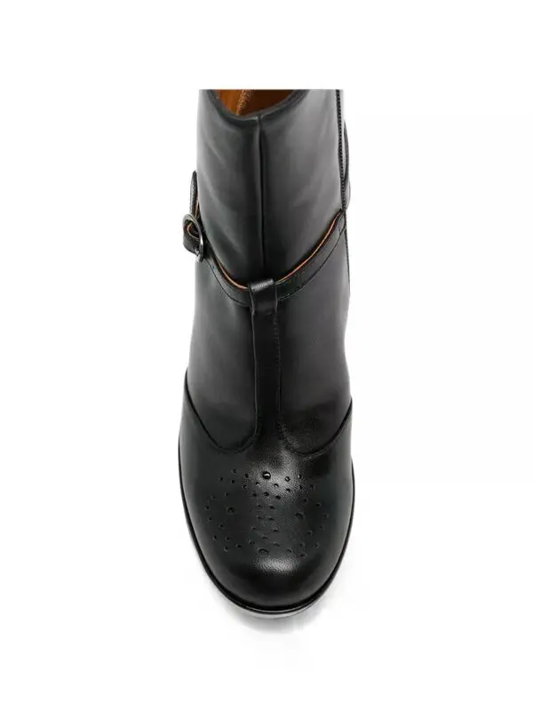 Chie Mihara Perforated Buckled Boots
