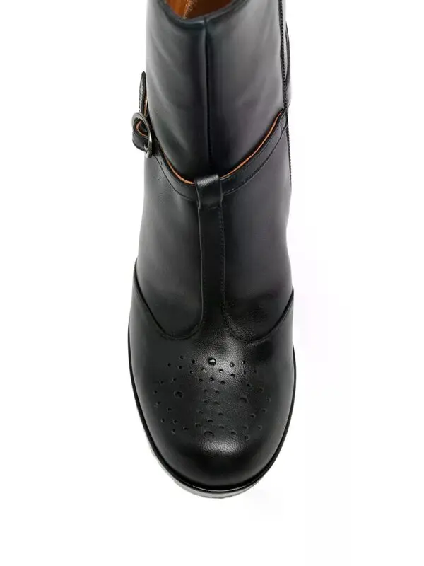 Chie Mihara Perforated Buckled Boots